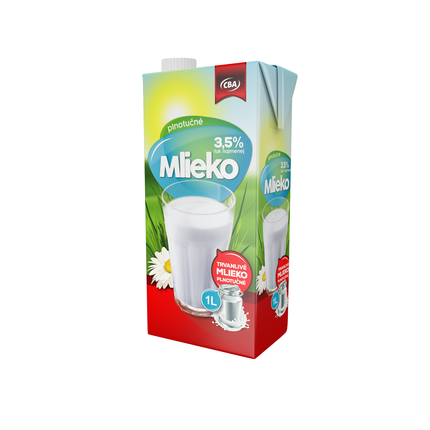 CBA Mlieko plnotučné trvanlivé 3,5% 1 l | CBA SK, a.s.